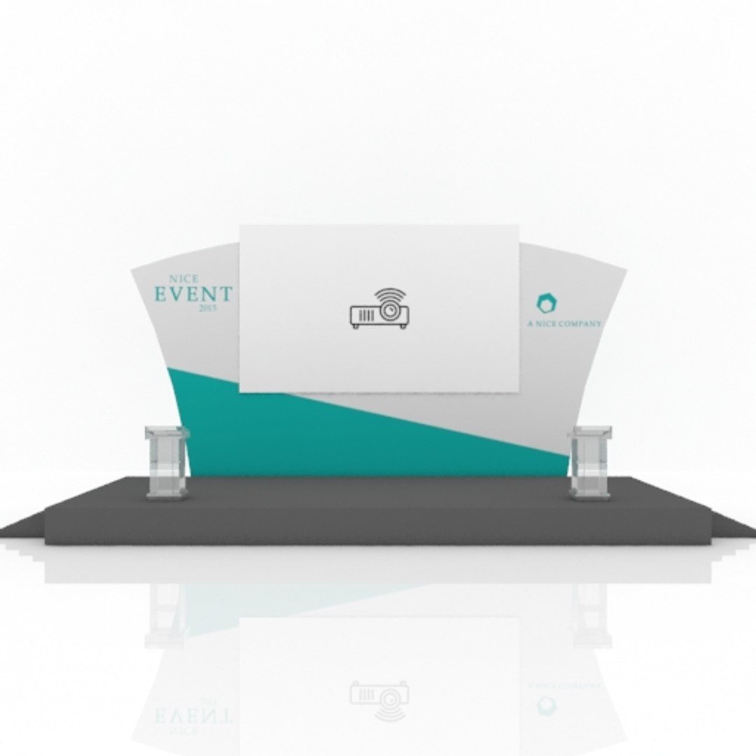 3D stage backdrop rostrum - TurboSquid 1325136