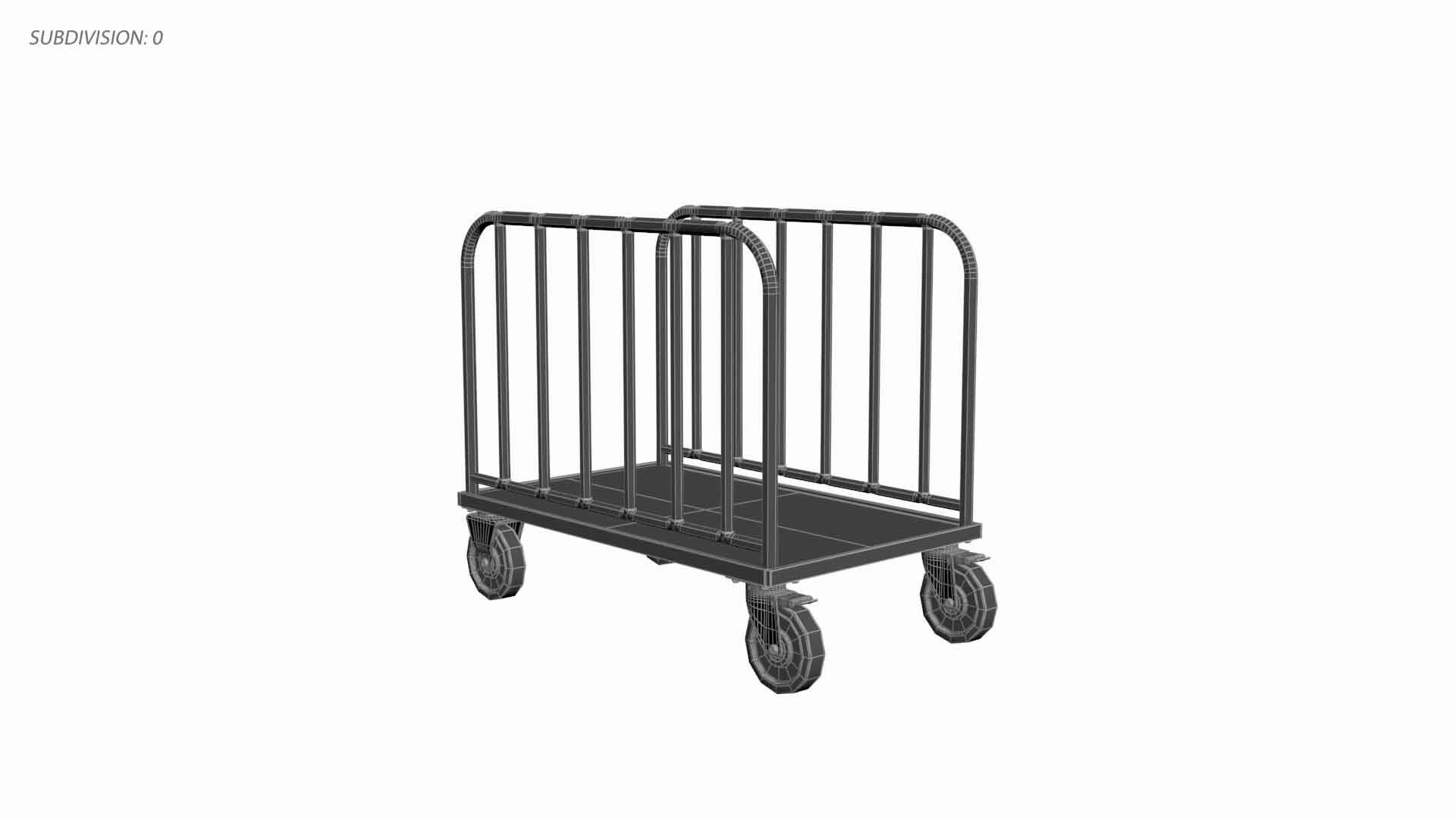 Platform Trolley 2 Push Brackets 3D Model - TurboSquid 1726110
