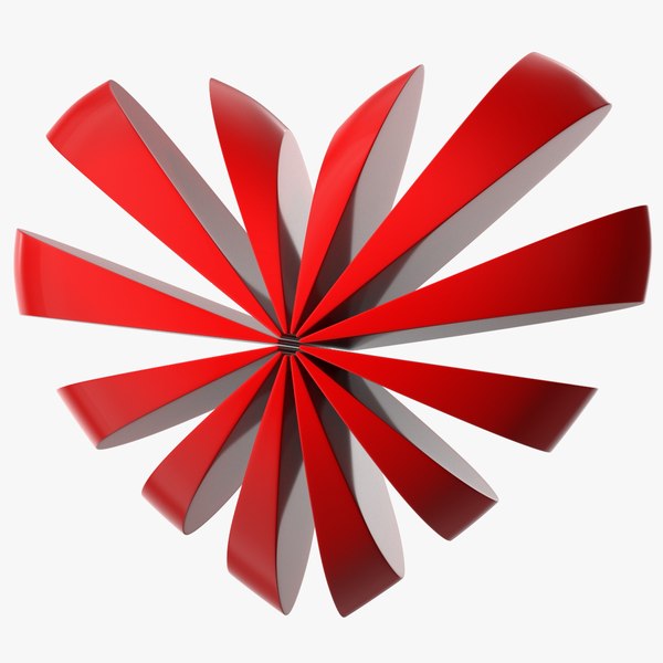 3D Heart with Radial Sections Emoji model - TurboSquid 1799410