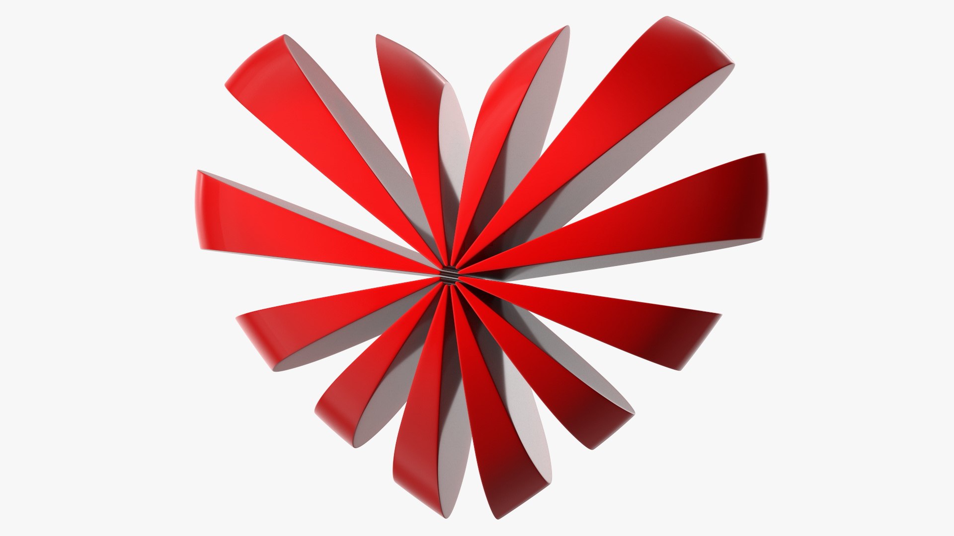 3D Heart with Radial Sections Emoji model - TurboSquid 1799410