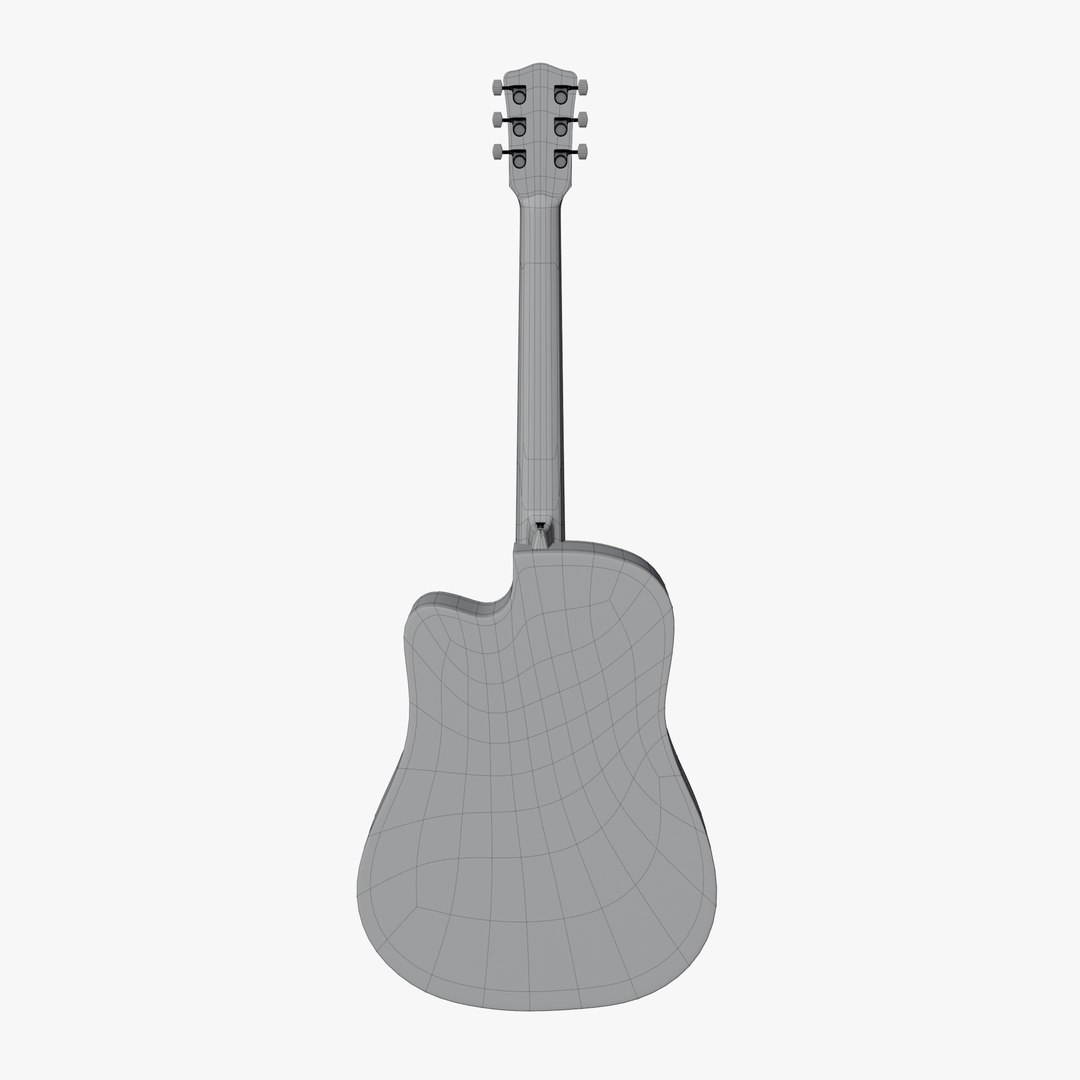 3D Acoustic Guitar - TurboSquid 2014917