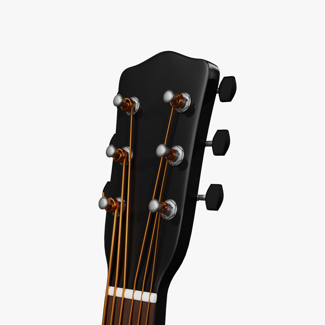 3D Acoustic Guitar - TurboSquid 2014917