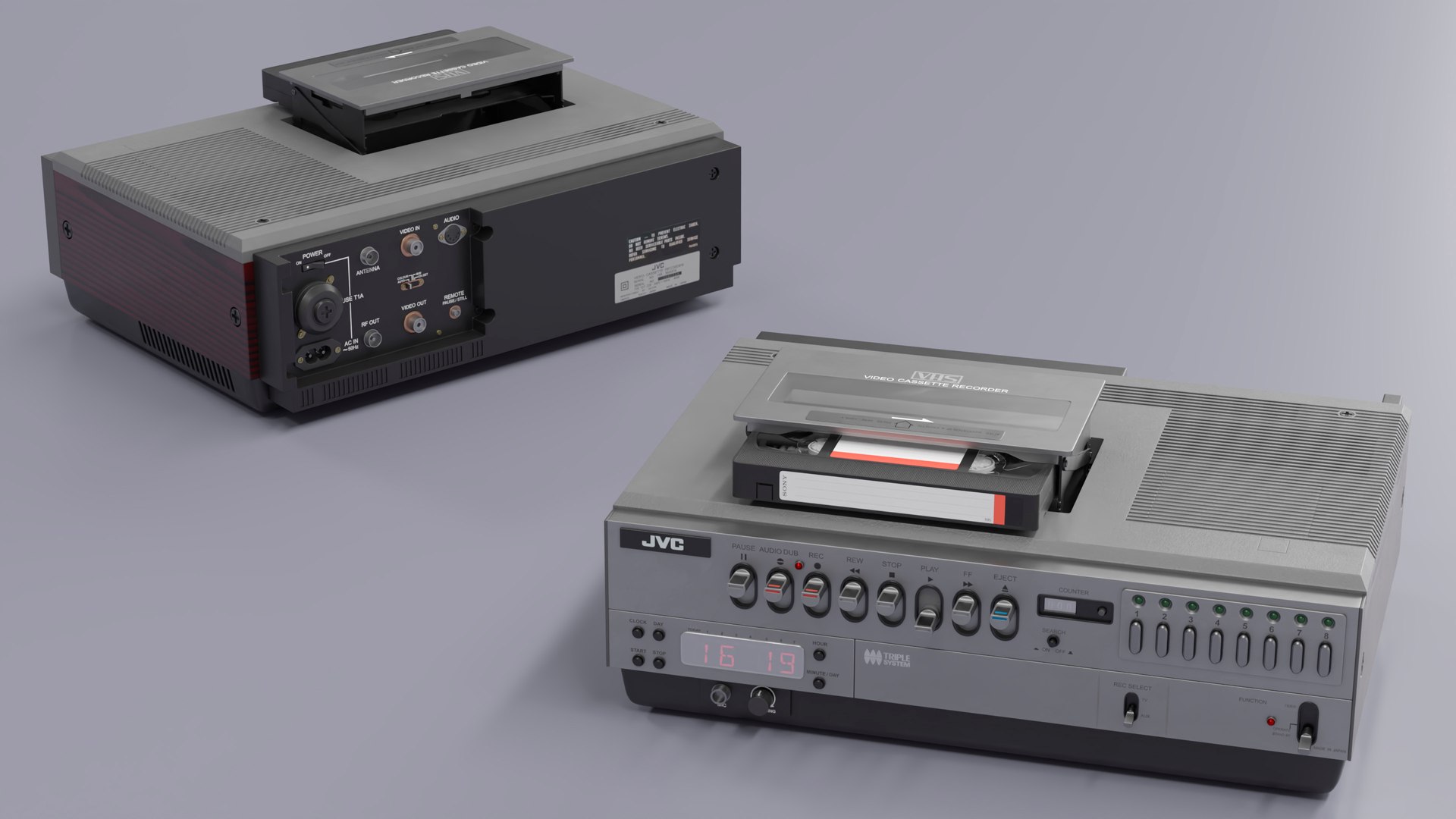 3D VHS Player JVC HR-3330TR With Cassette Sony - TurboSquid 2236730