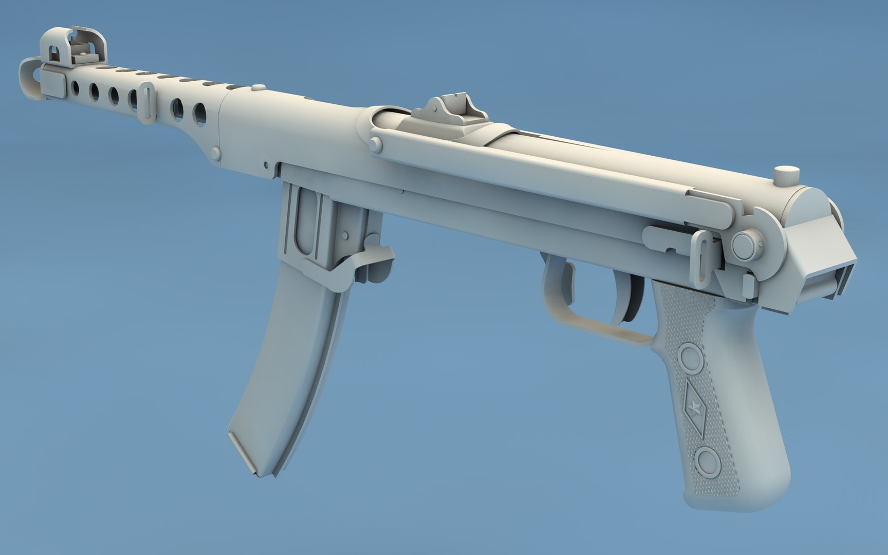 3d Model Pps-43 Rifle