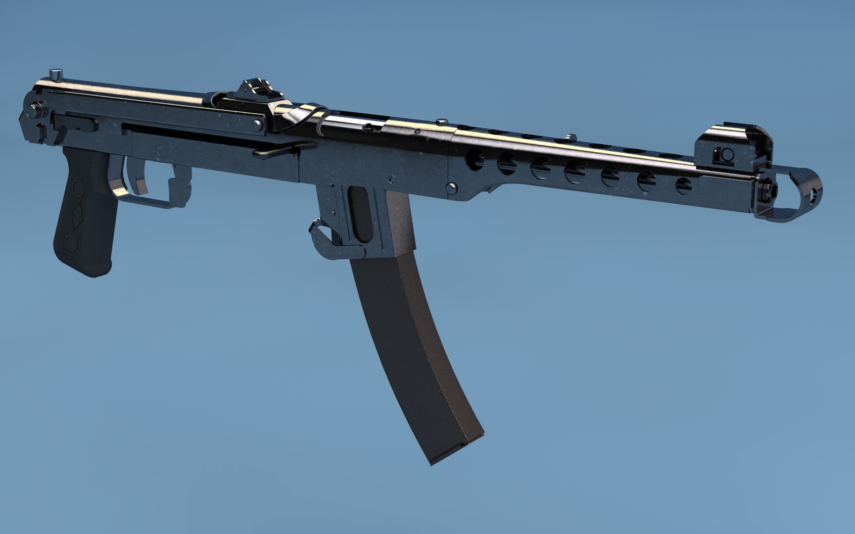 3d Model Pps-43 Rifle