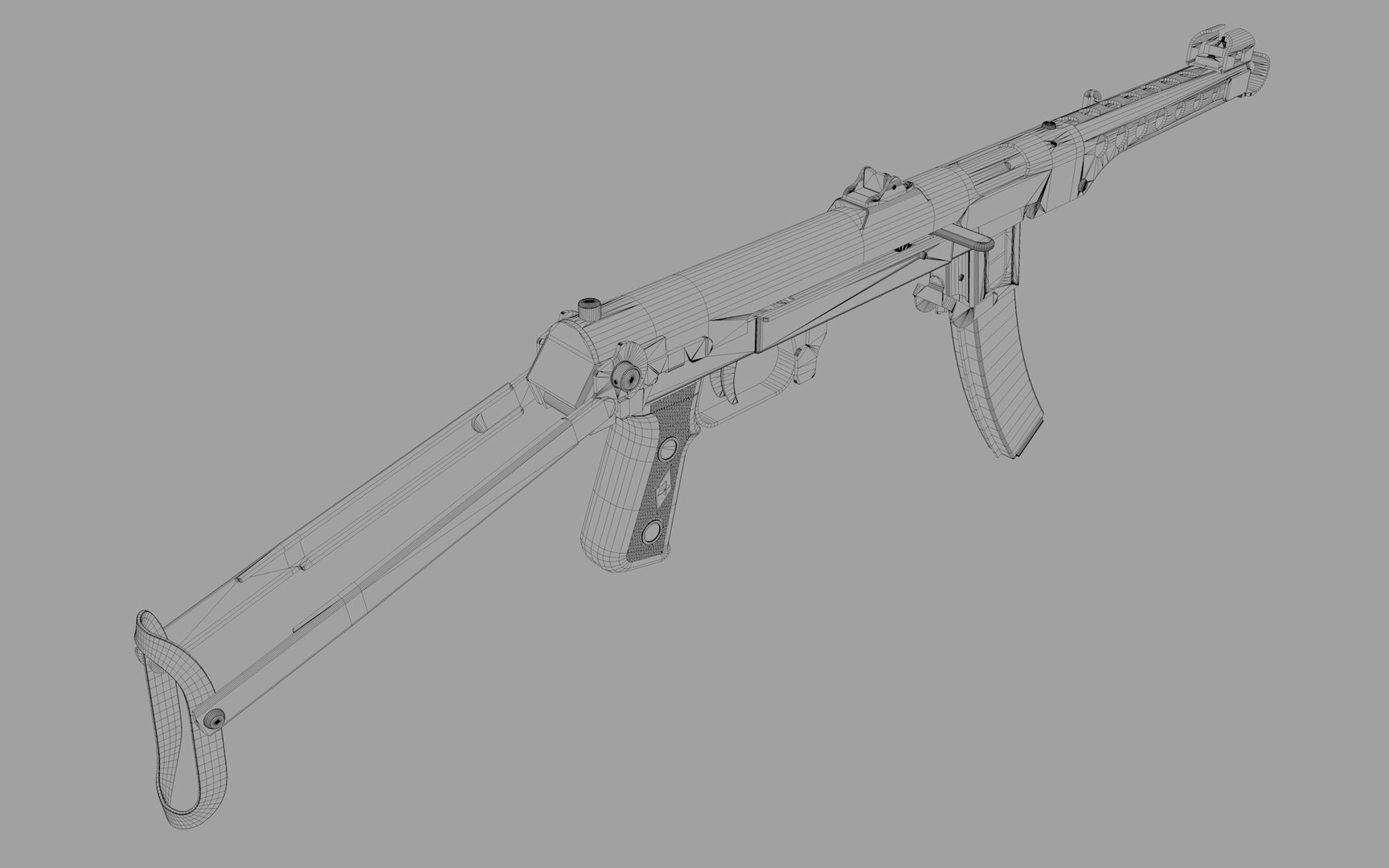 3d Model Pps-43 Rifle