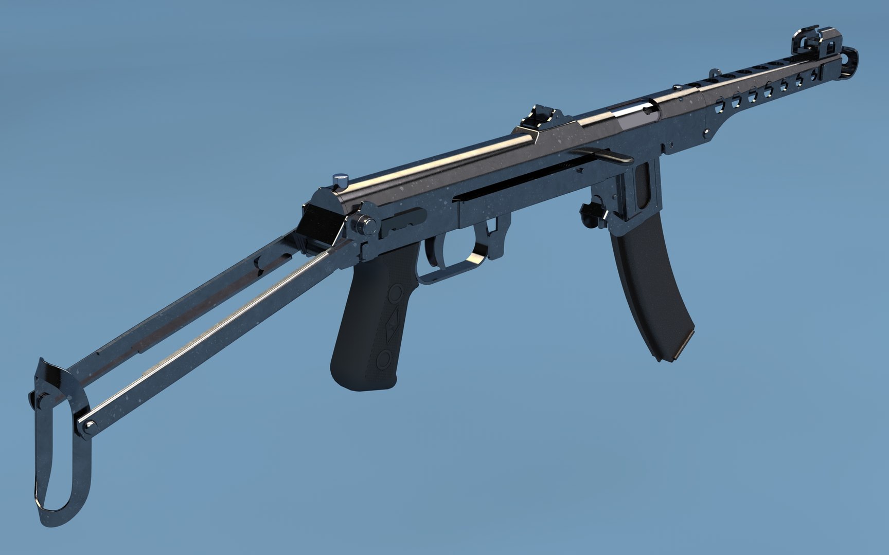 3d Model Pps-43 Rifle