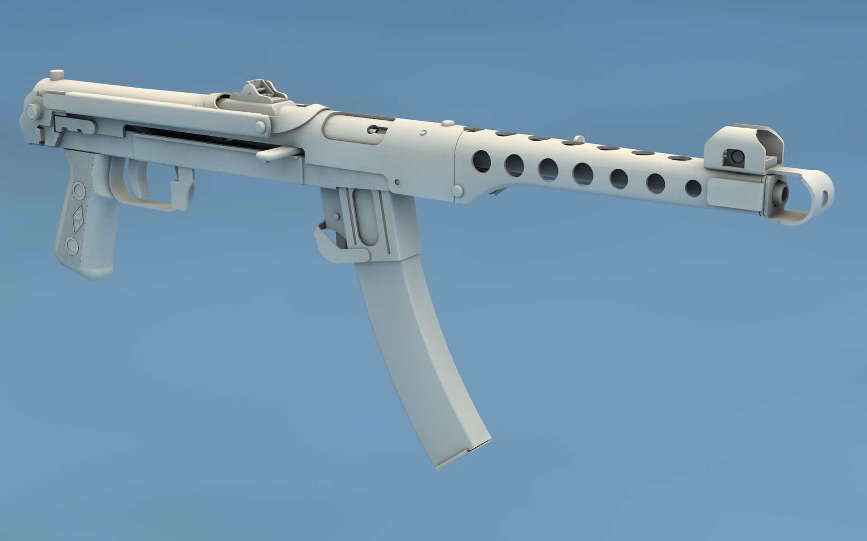 3d Model Pps-43 Rifle