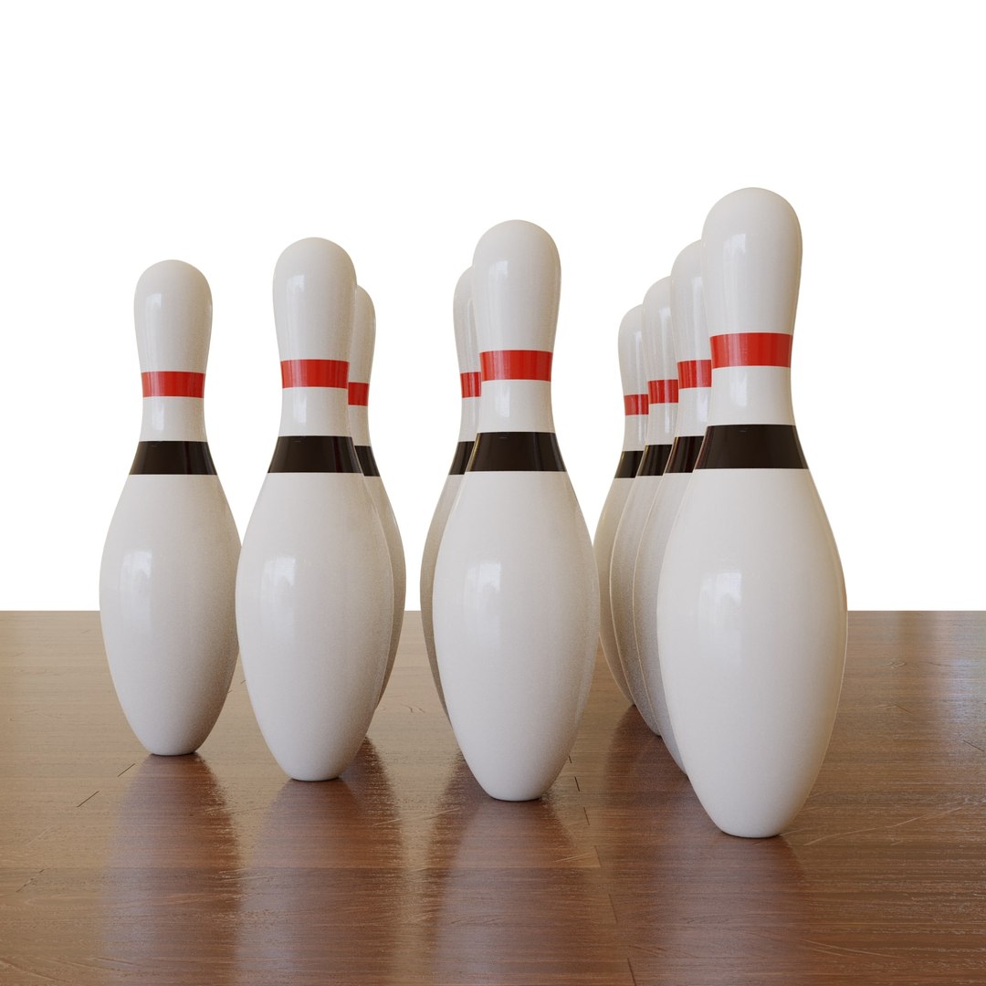 Bowling Pins Pbr Model - TurboSquid 1677575
