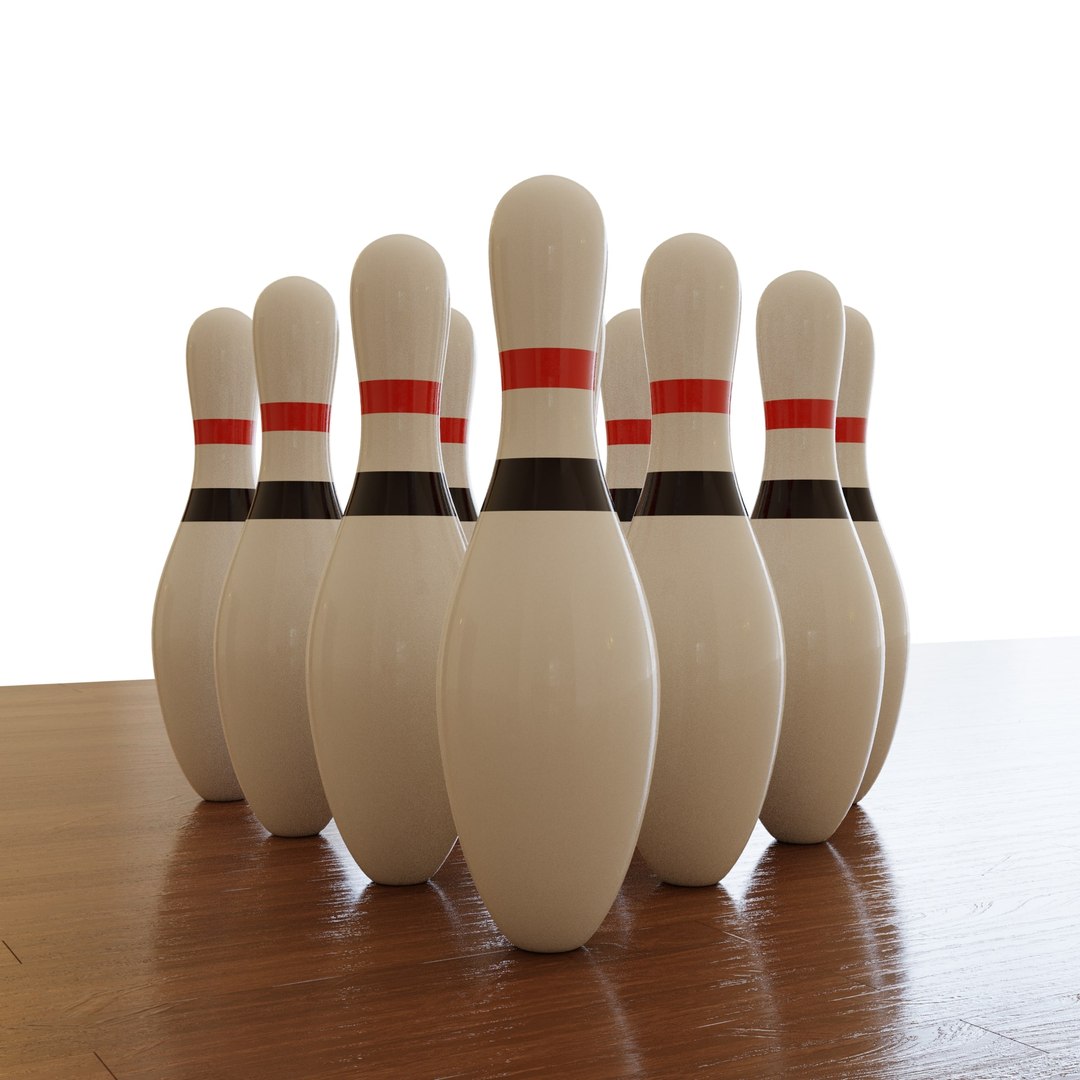Bowling Pins Pbr Model - TurboSquid 1677575