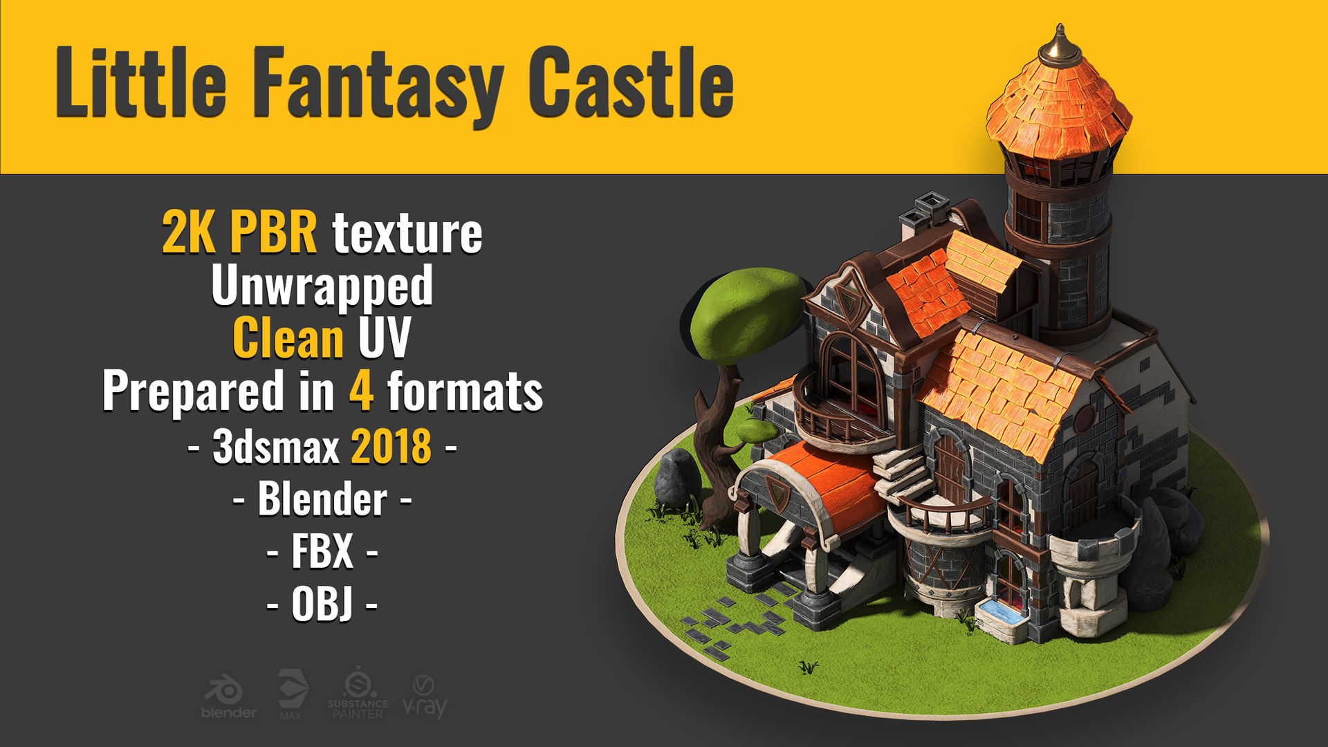 Little Fantasy Castle Model - TurboSquid 1981838