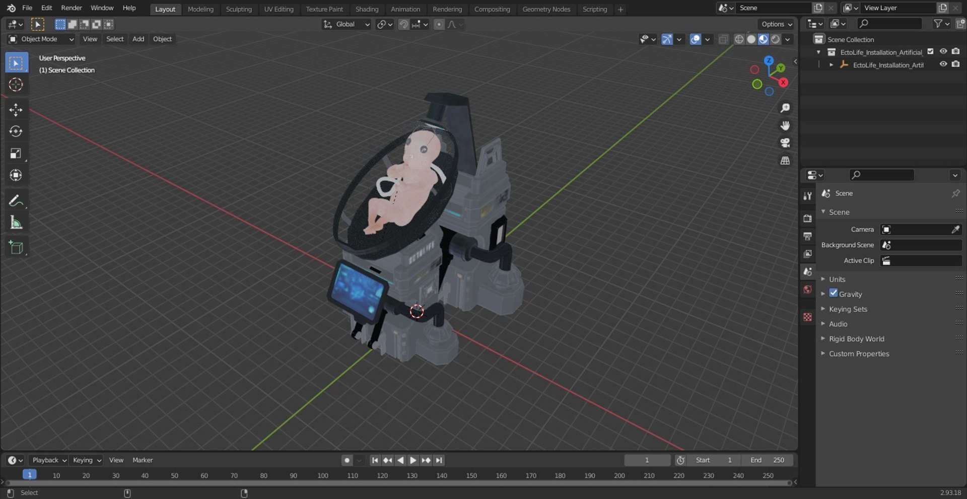 EctoLife Installation Artificial Uterus 3D - TurboSquid 2111858