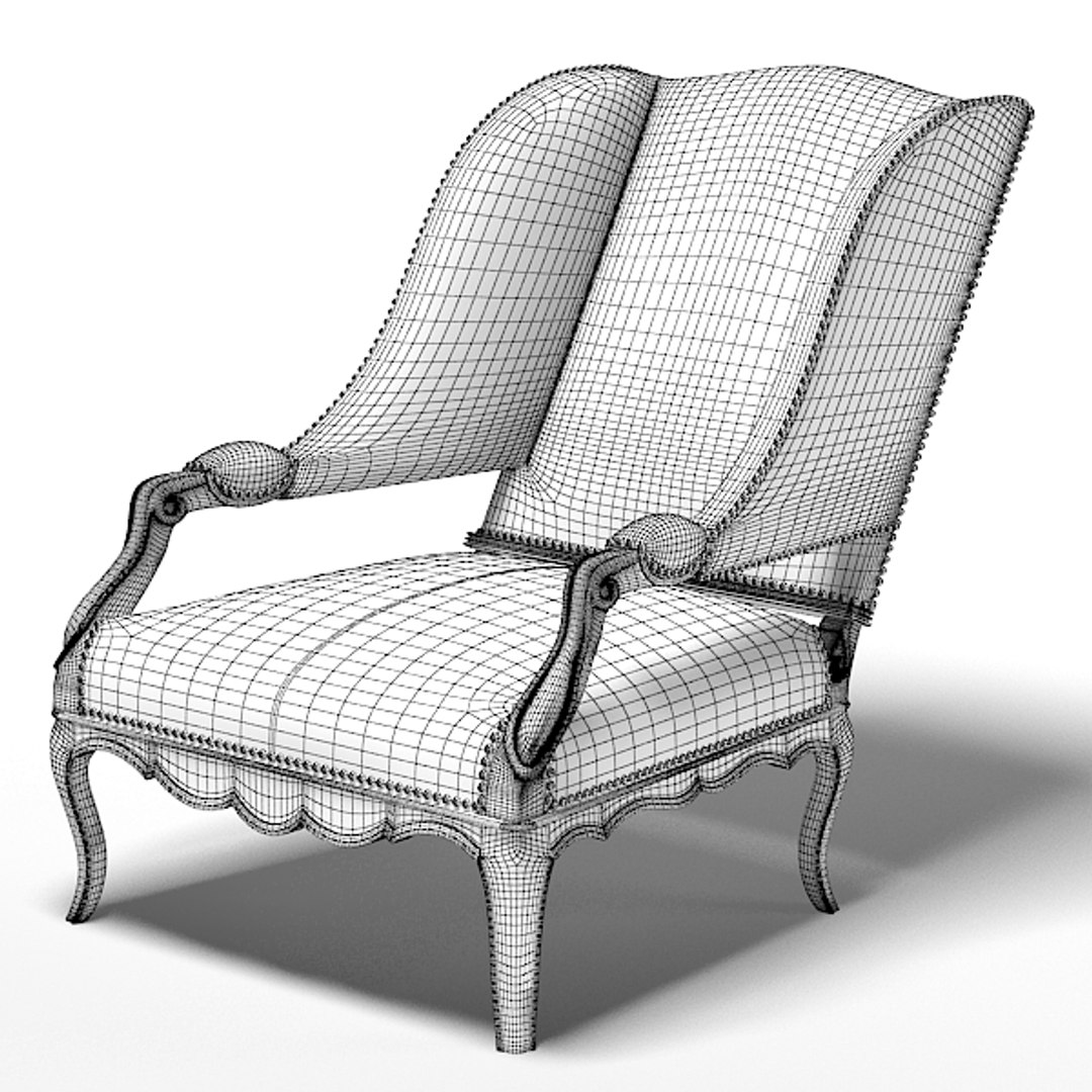 3d armchair chair pierre model