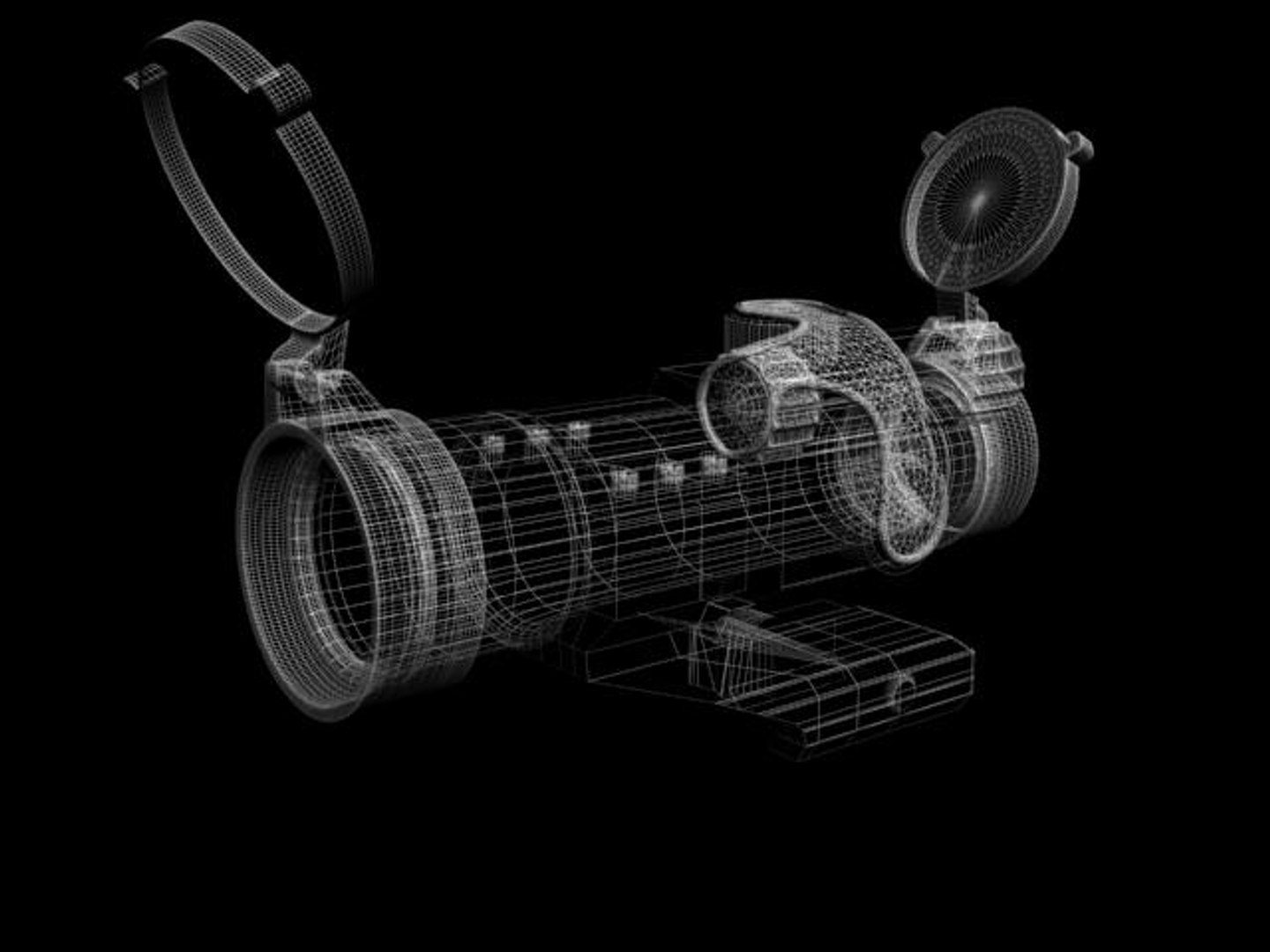 Military Red Dot Sight 3d Model