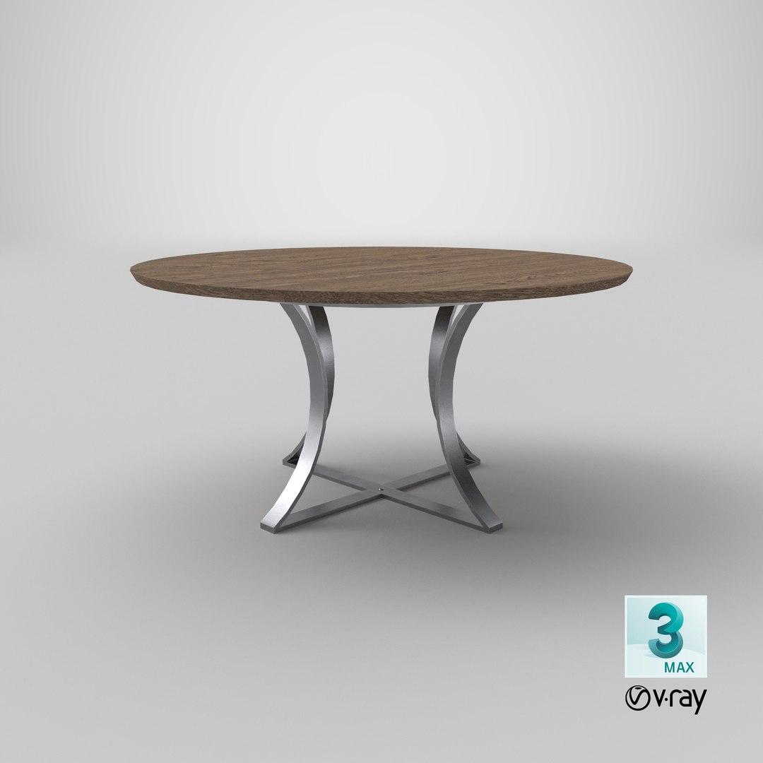 3D Dining Table Gage Brown Wood - TurboSquid 1359217