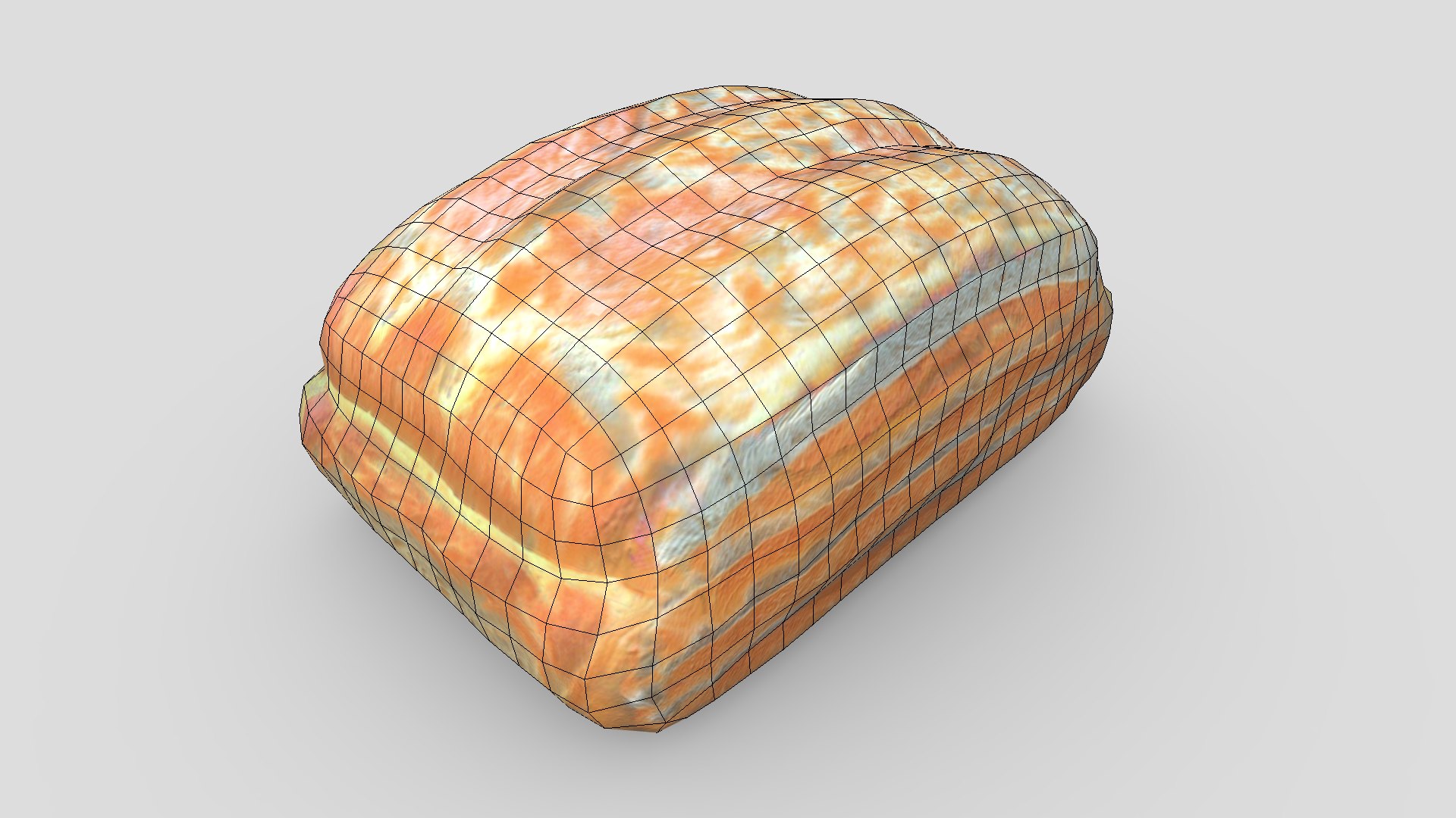 3D White Bread 2 Model - TurboSquid 2212865