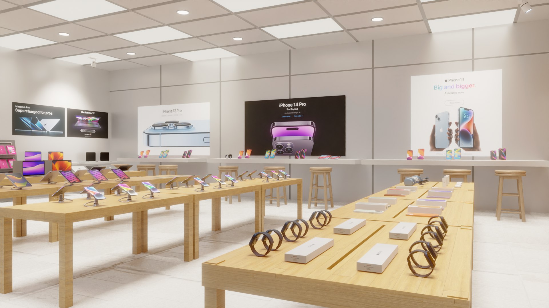 3D Apple Store 3D model model - TurboSquid 2113037
