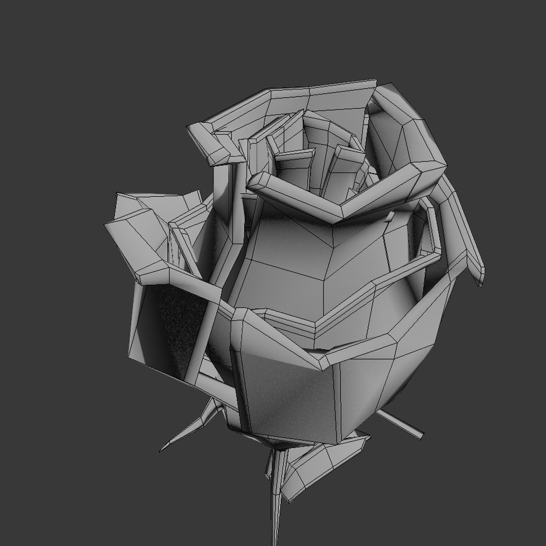 3D Model Cartoon Rose - TurboSquid 1162569