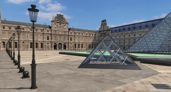 Louvre build 3D - TurboSquid 1272094