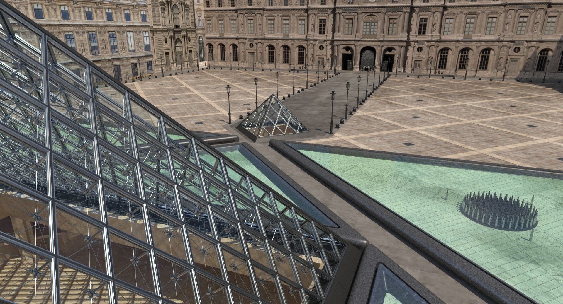 Louvre build 3D - TurboSquid 1272094
