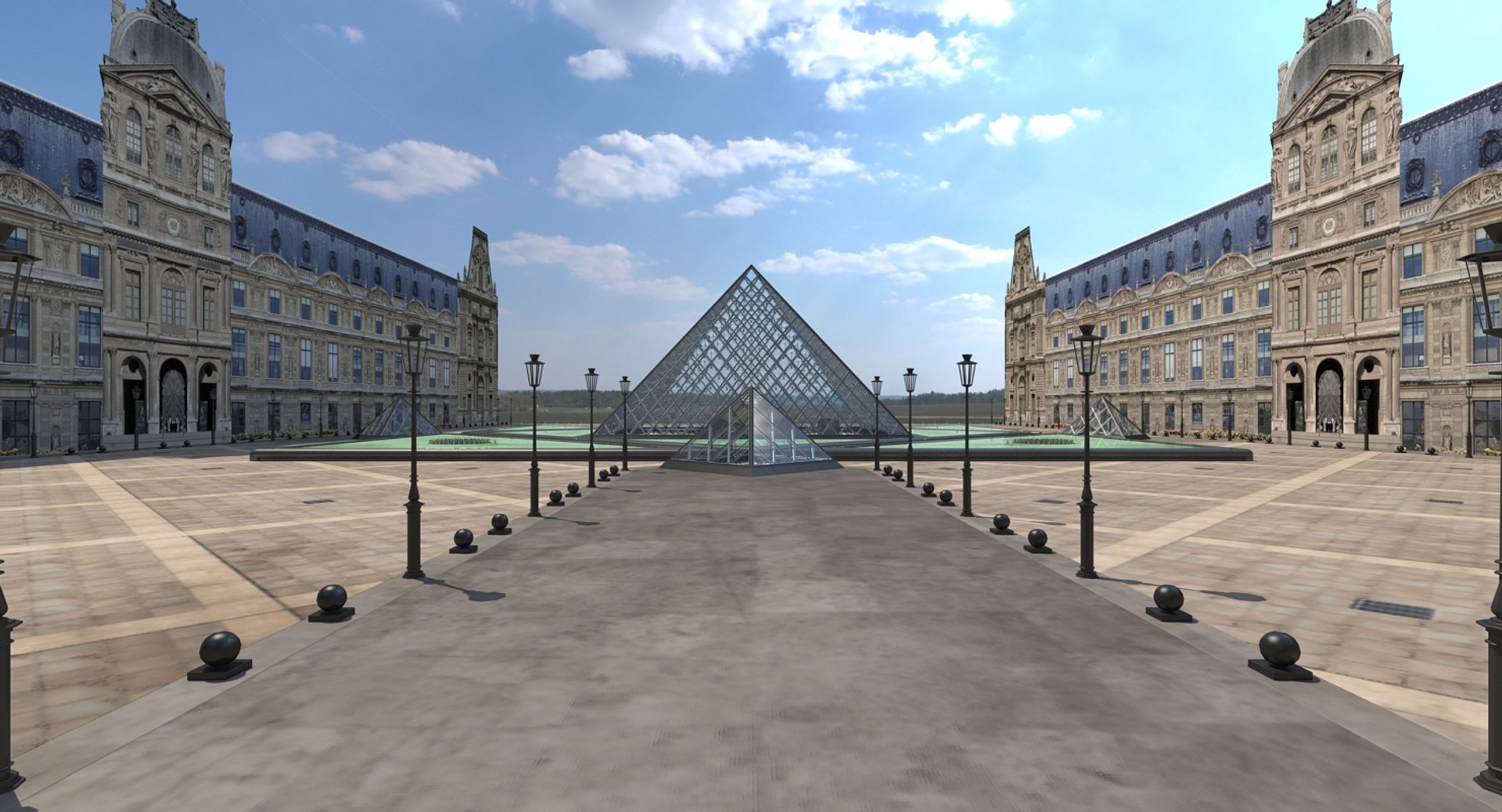 Louvre build 3D - TurboSquid 1272094