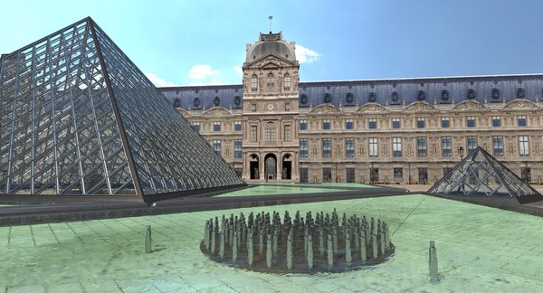 Louvre build 3D - TurboSquid 1272094