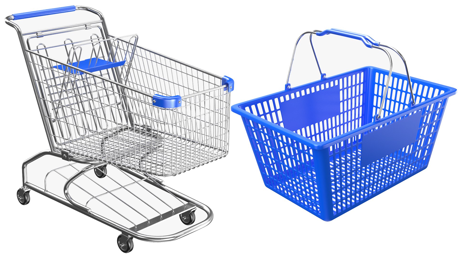 Two Detailed Shopping Carts Model - TurboSquid 2028291