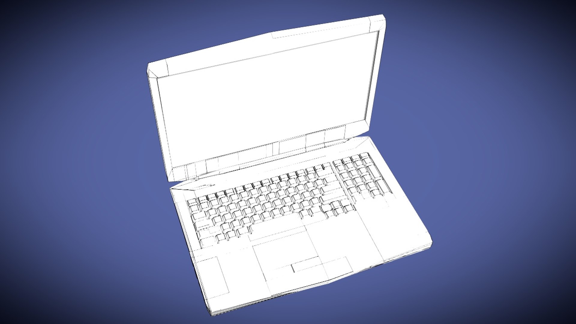 alienware 17 laptop 3d model