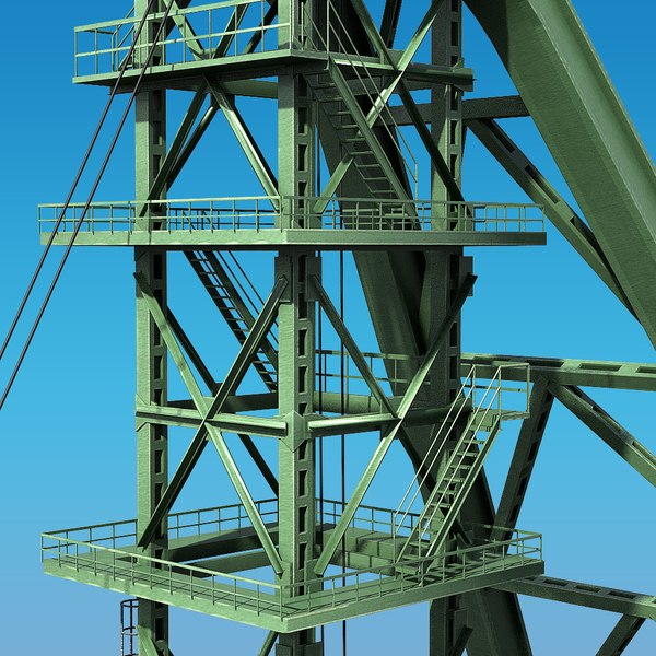modelo 3d Headframe minero - TurboSquid 989697