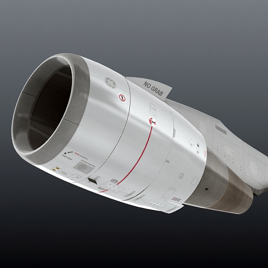 3d Cf6-80c2 Jet Engine Lite