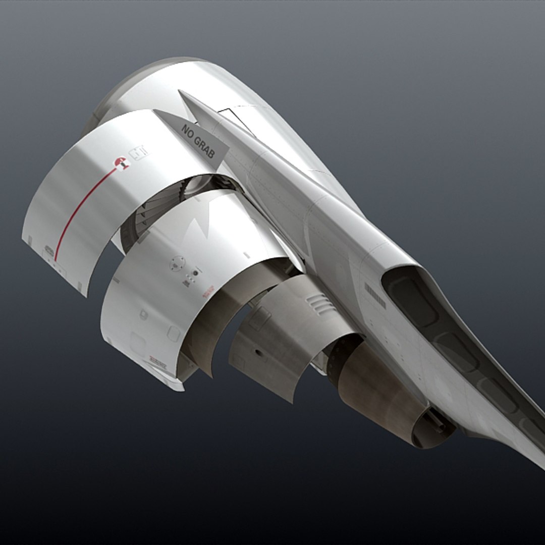 3d Cf6-80c2 Jet Engine Lite