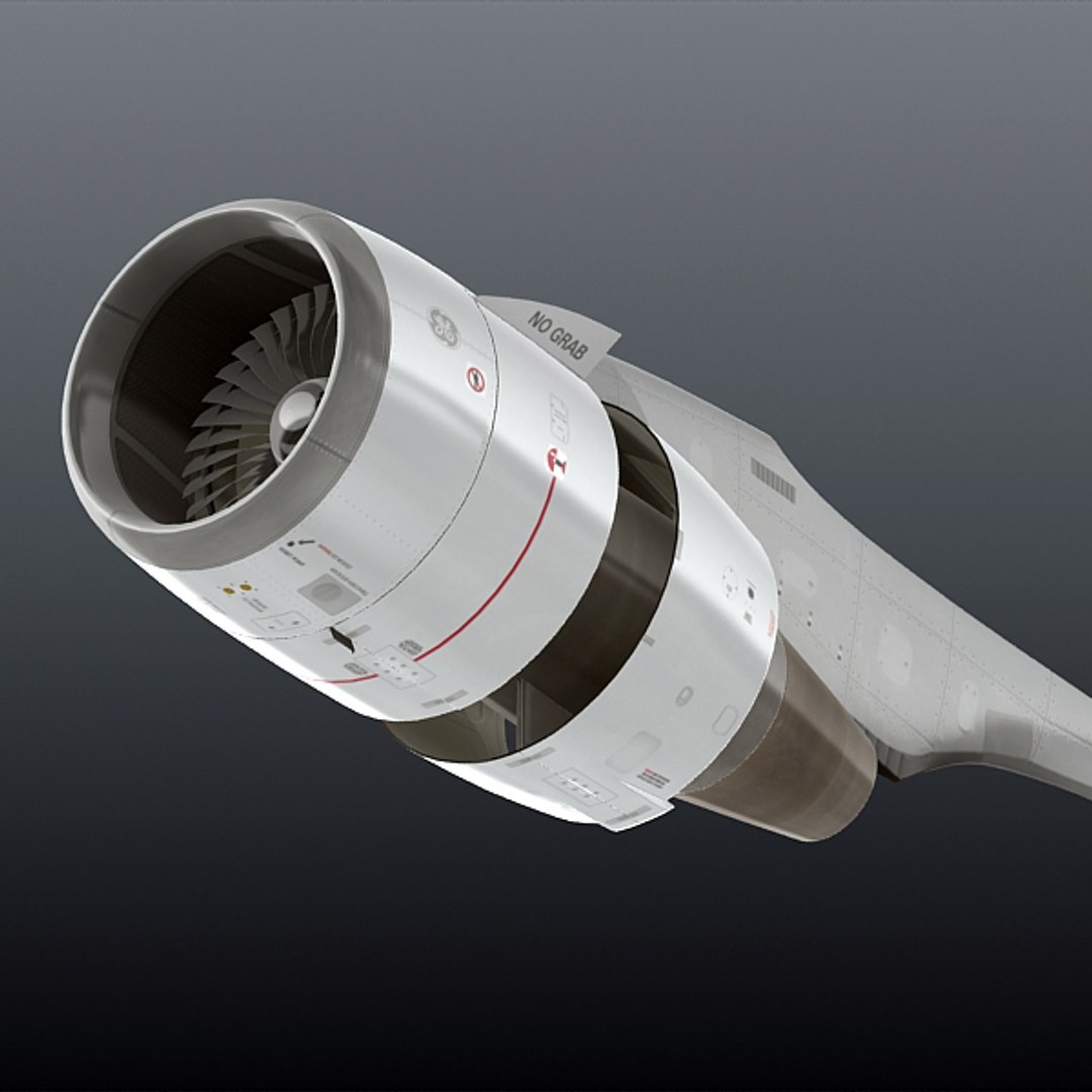 3d Cf6-80c2 Jet Engine Lite