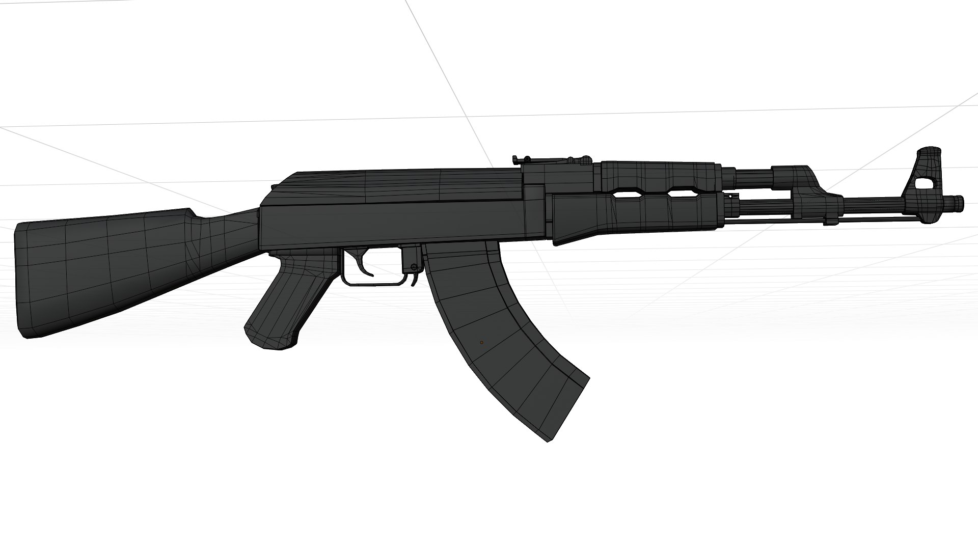 AK 47 Low Poly 3D Model - TurboSquid 2284329