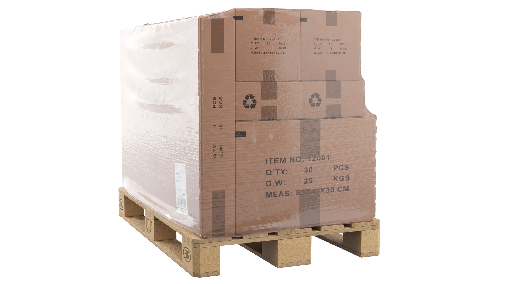 Pallet With Boxes 3D - TurboSquid 1991169