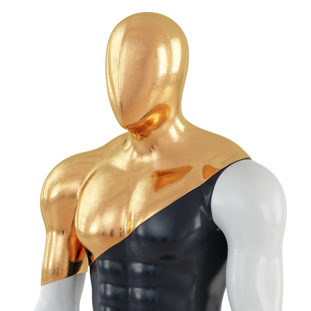 Faceless Mannequin Gold 135 3D Model - TurboSquid 1694945