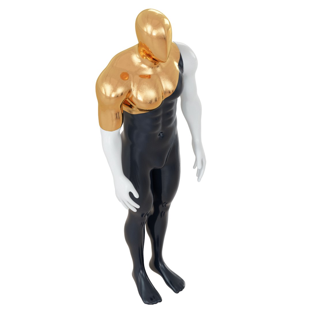 Faceless Mannequin Gold 135 3D Model - TurboSquid 1694945