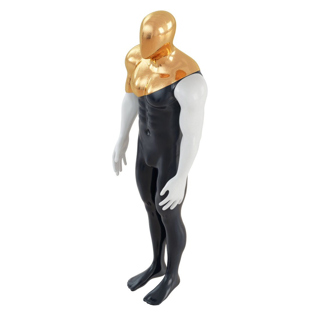 Faceless Mannequin Gold 135 3D Model - TurboSquid 1694945