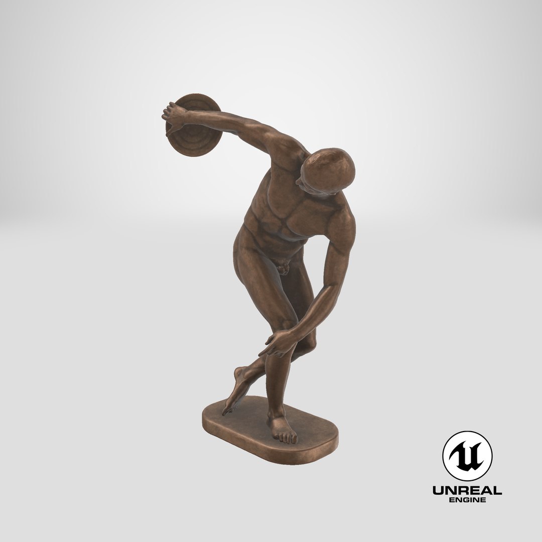 Discobolus Bronze Statue 3D - TurboSquid 2122663