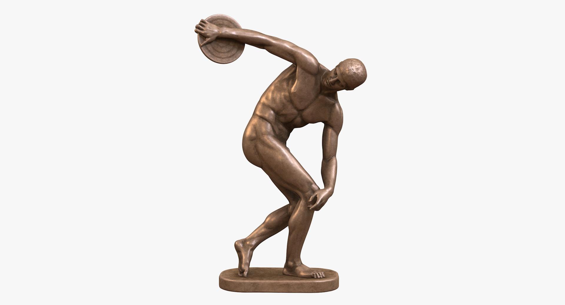 Discobolus Bronze Statue 3D - TurboSquid 2122663