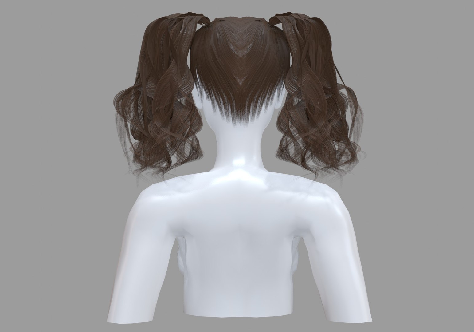 Two Pigtails Hairstyle 3D Model - TurboSquid 1963331