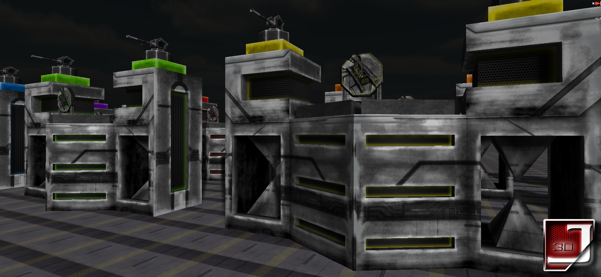 3d Model Bug Assault Buildings