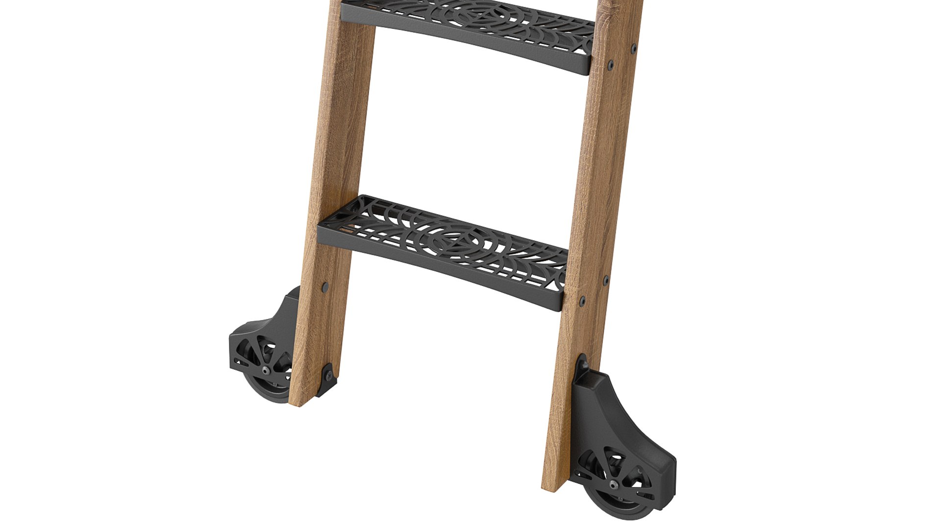 3D Custom Service Hardware Sliding Hook Library Ladder - TurboSquid 2143759