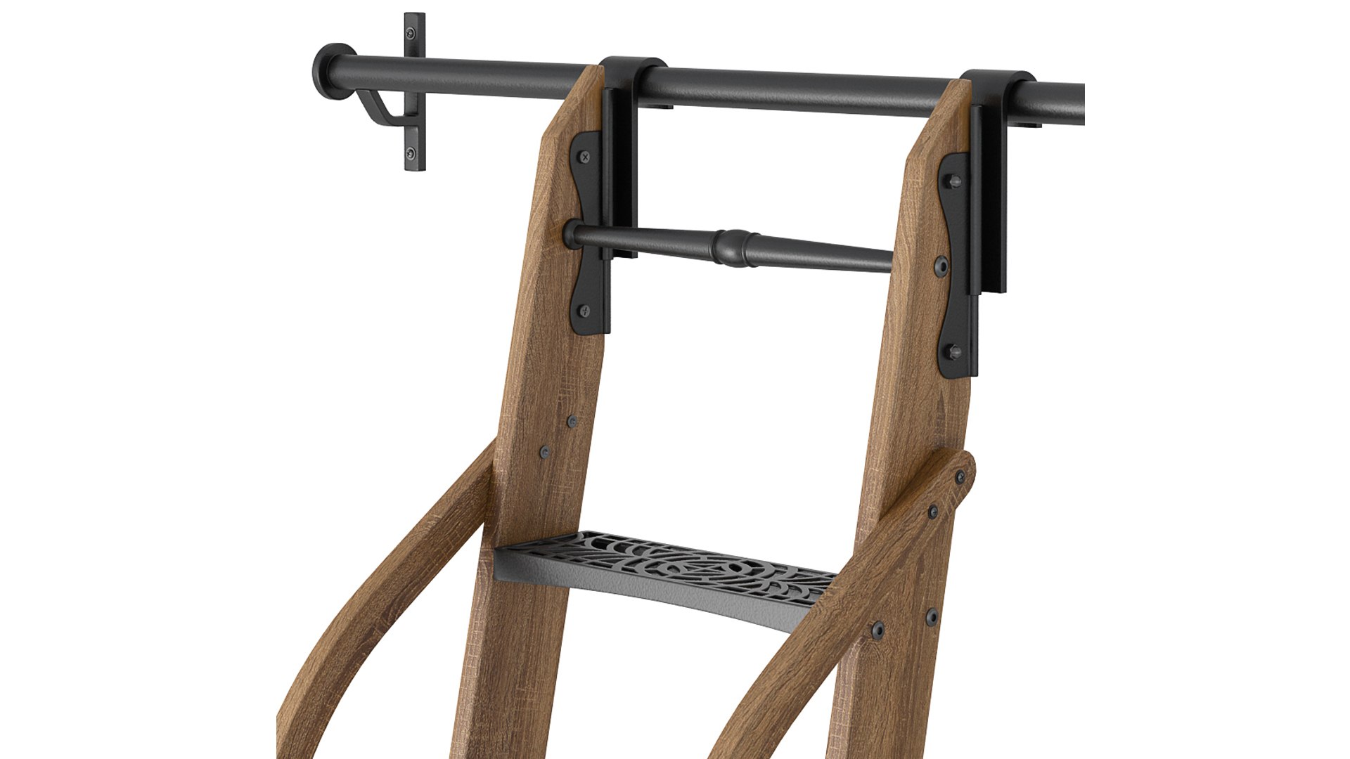 3D Custom Service Hardware Sliding Hook Library Ladder - TurboSquid 2143759