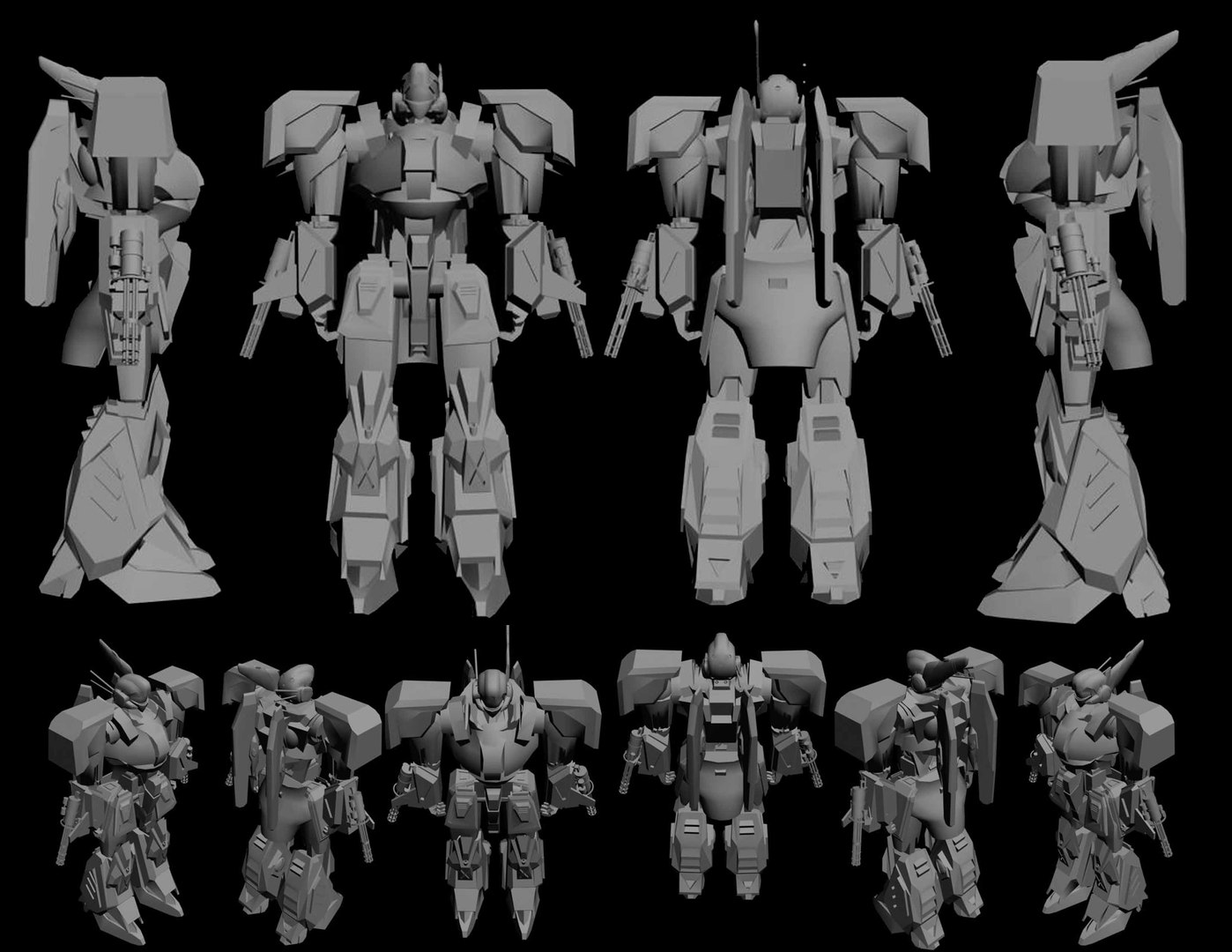 3d Max Mecha Space Battle