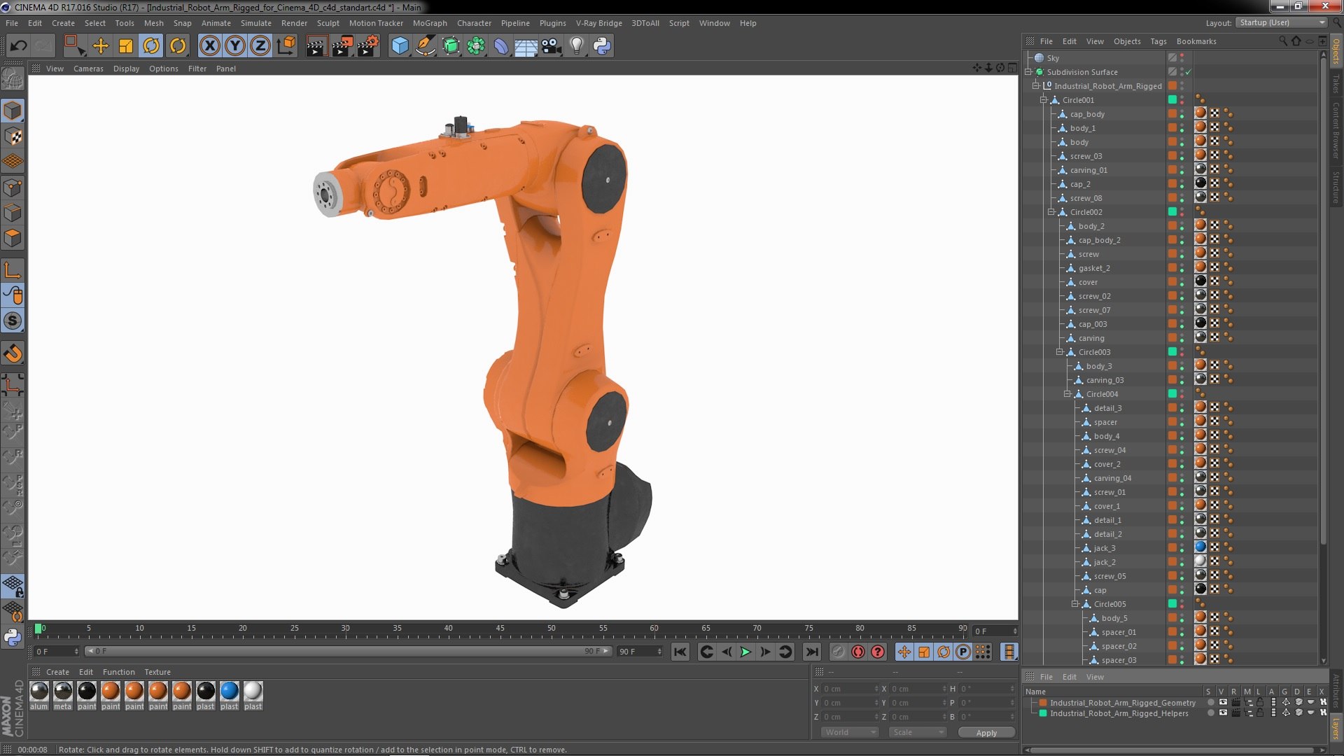 3D Industrial Robot Arm Rigged For Cinema 4D - TurboSquid 2161856