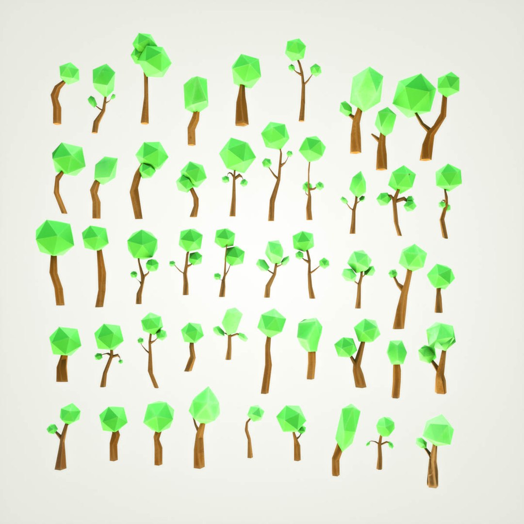 3D Model Tree Cartoon Forest Pack - TurboSquid 1391448