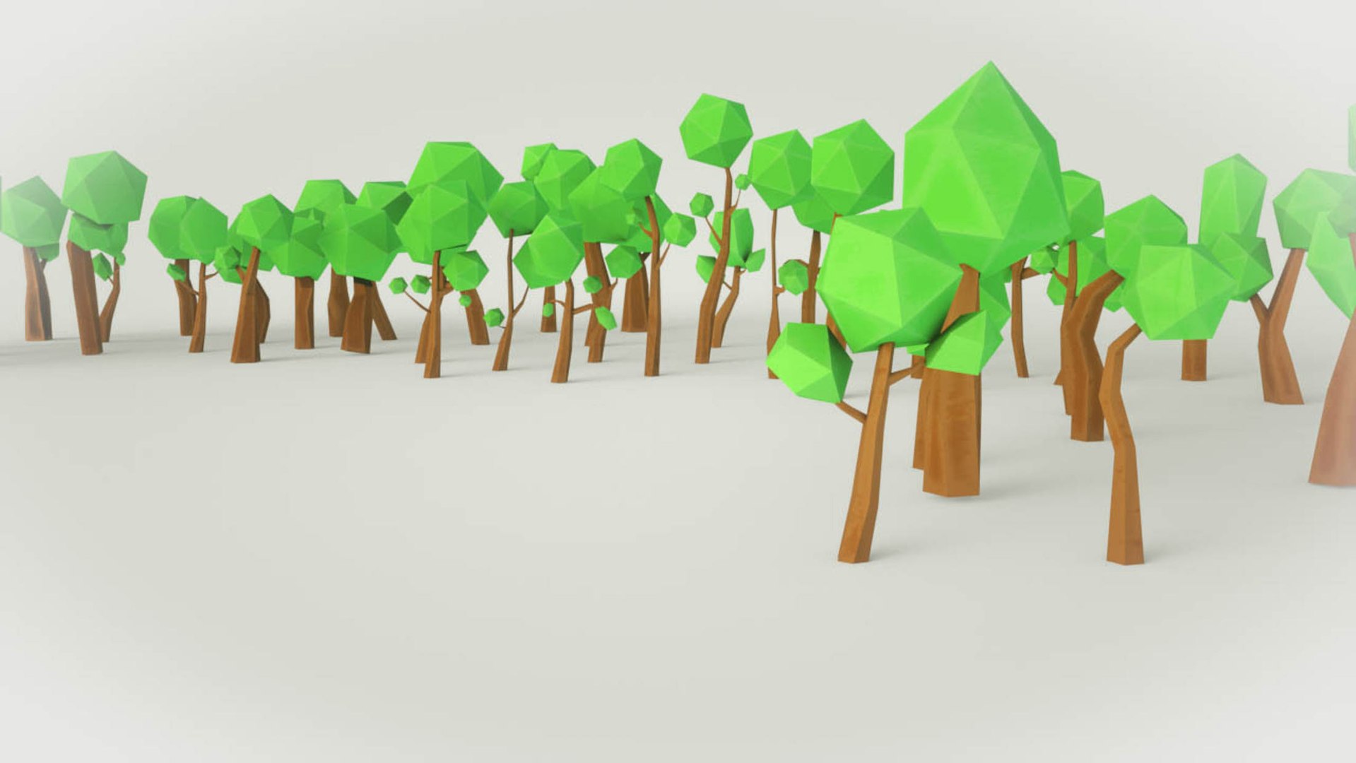 3D Model Tree Cartoon Forest Pack - TurboSquid 1391448