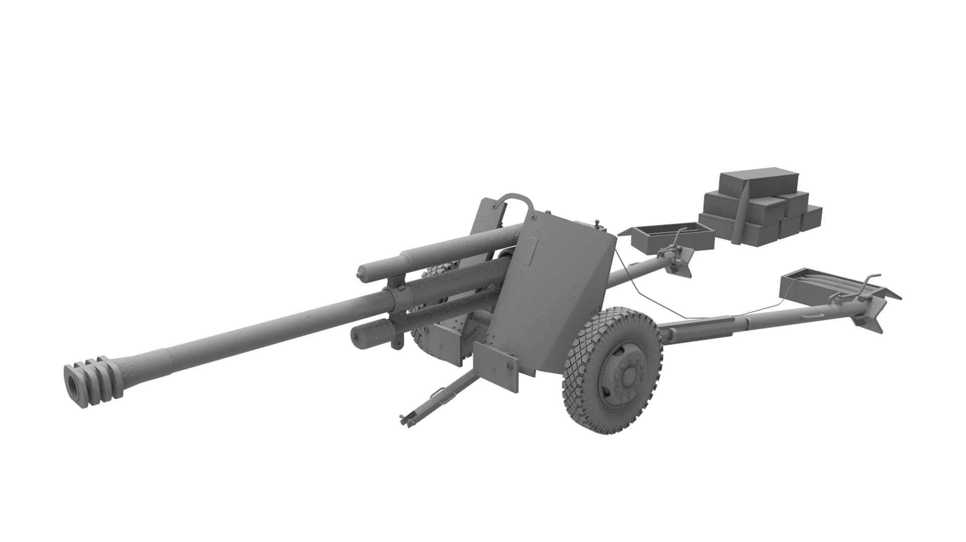 M-56 105mm 3d Model