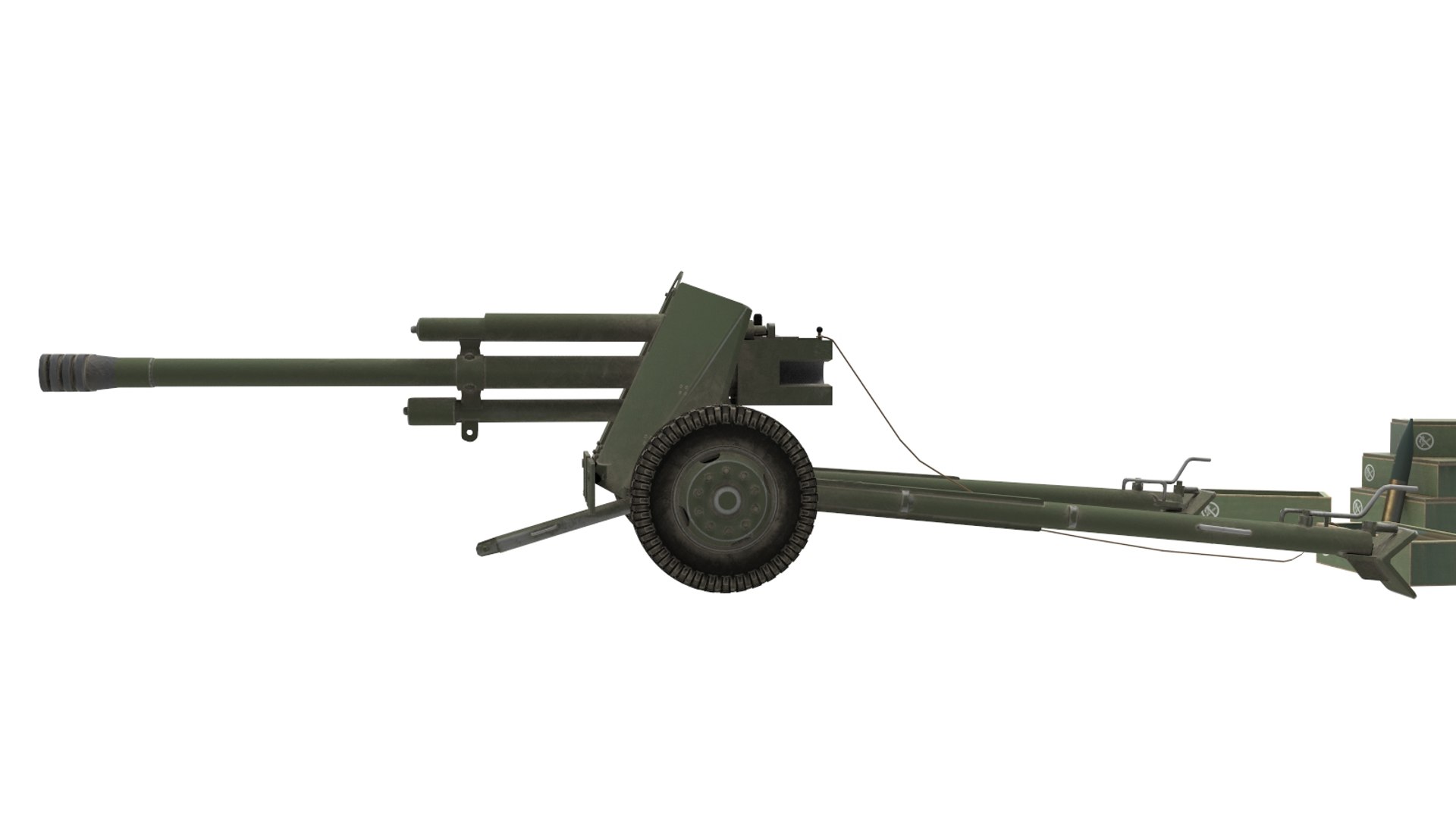 M-56 105mm 3d Model