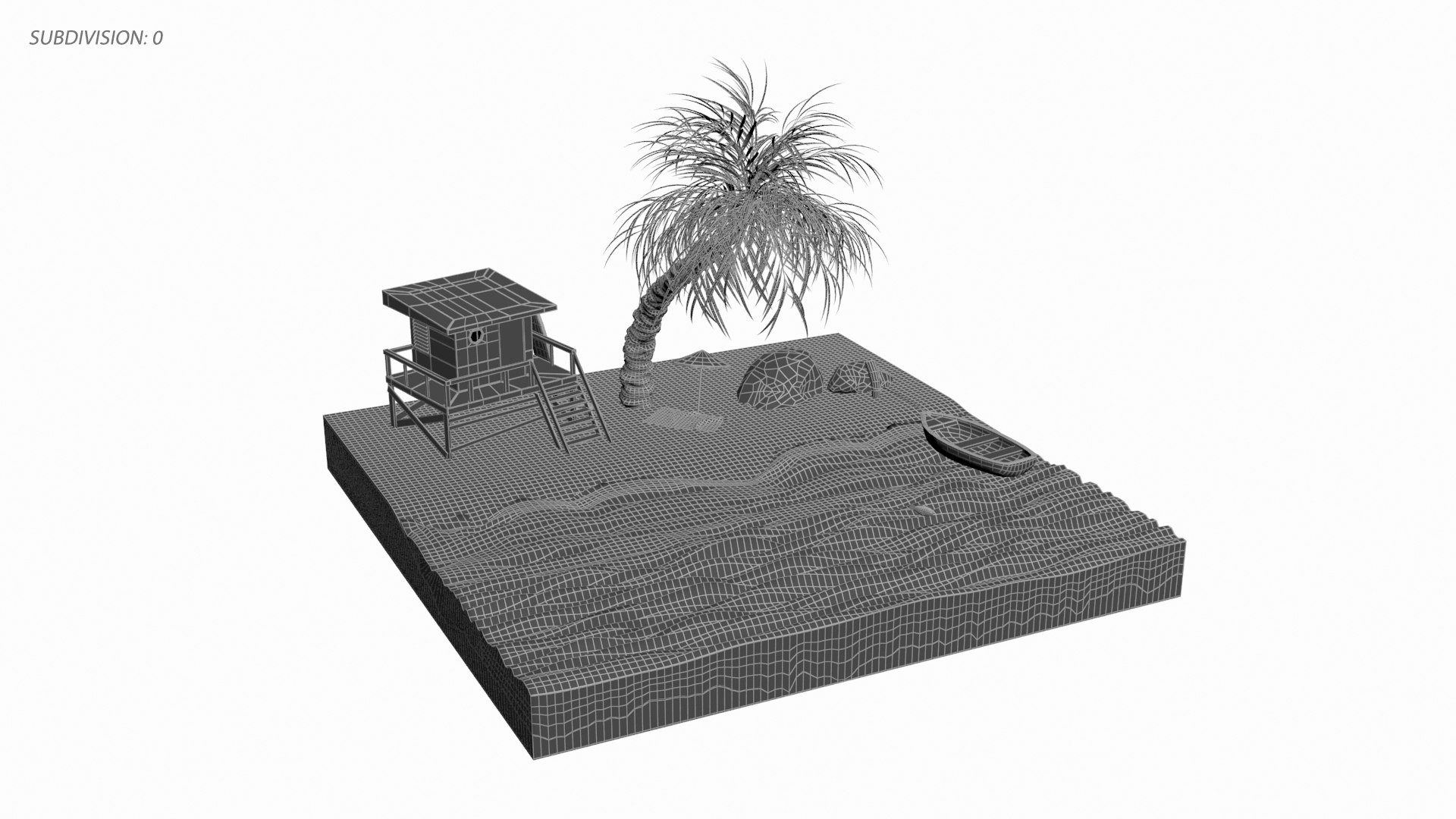 3D Cartoon Island Isometric Model - TurboSquid 2239547